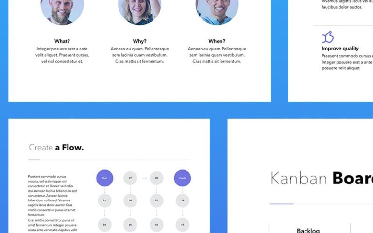 Lean Focus PowerPoint template - Template Witch