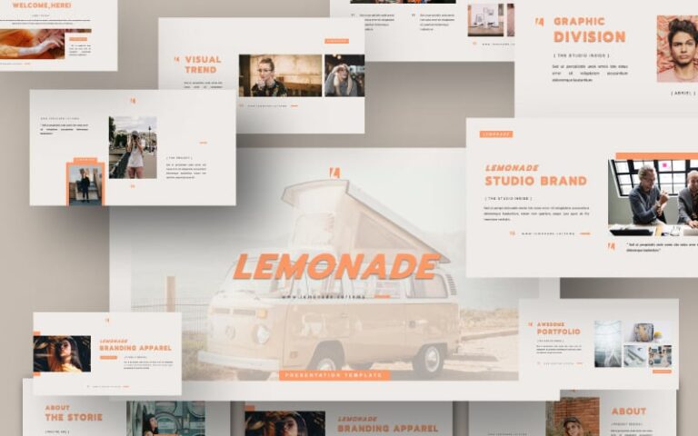 LEMONADE PowerPoint template - Template Witch