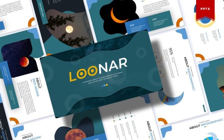 Loonar | PowerPoint template - Template Witch