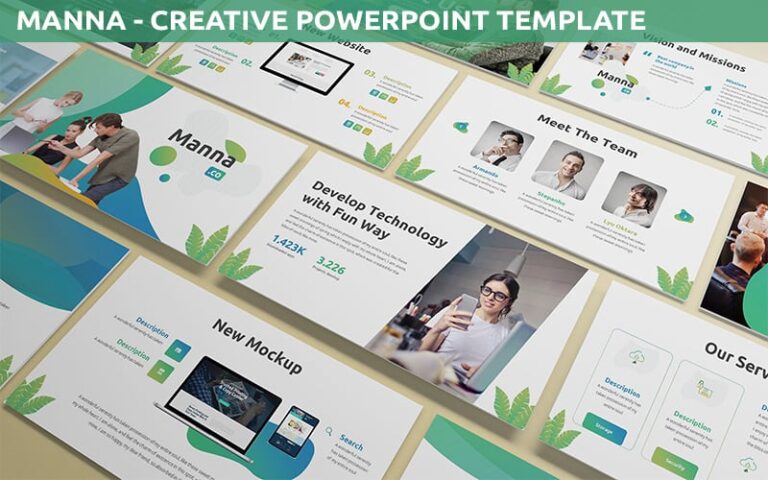Manna - Creative Powerpoint Template - Template Witch