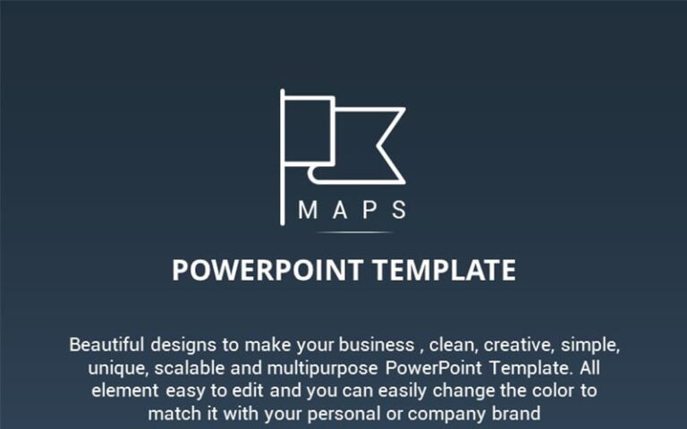 Maps Presentation PowerPoint template - Template Witch