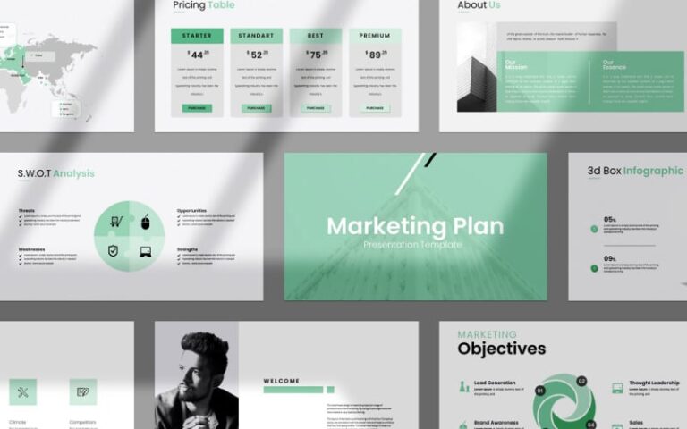 Marketig Plan PowerPoint Presentation Template - Template Witch