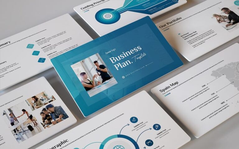 Masters - Business Plan PowerPoint Template - Template Witch