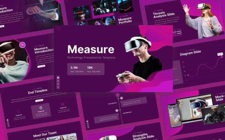Measure Technology Multipurpose PowerPoint Template - Template Witch