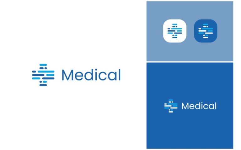 Medical Medicine Dotted Line Logo - Template Witch