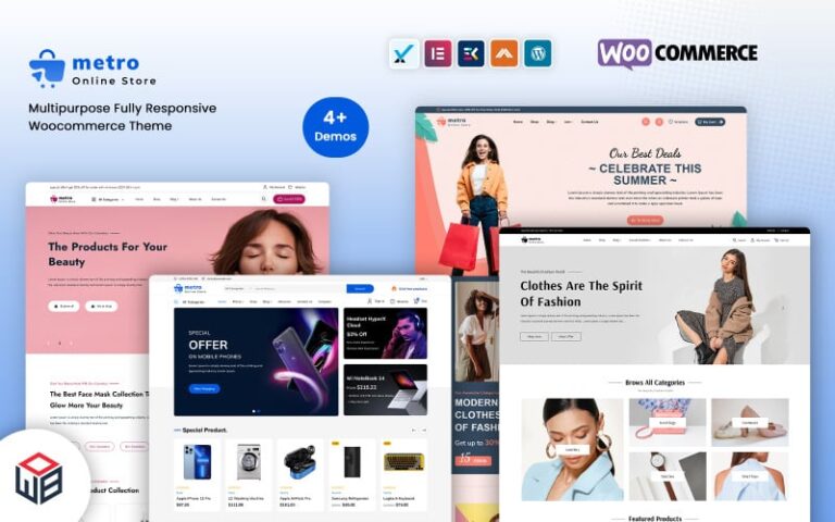 Metro - Electronics MegaShop WooCommerce Template - Template Witch