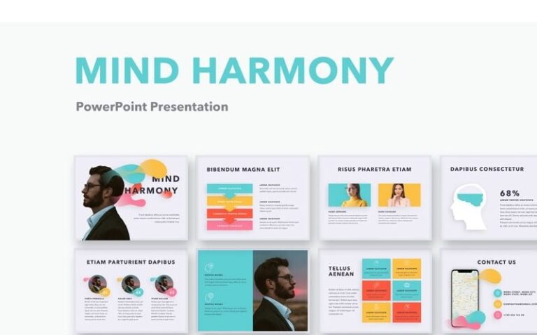 Mind Harmony PowerPoint template - Template Witch