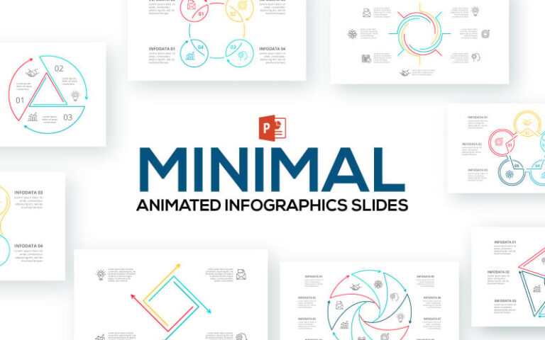 Minimal Animated Infographics Presentations PowerPoint template ...