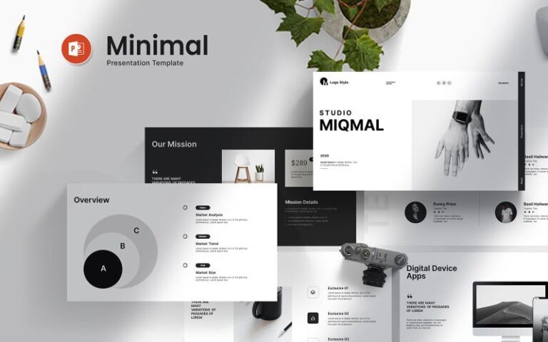 Minimal Smart PowerPoint Presentation Template - Template Witch