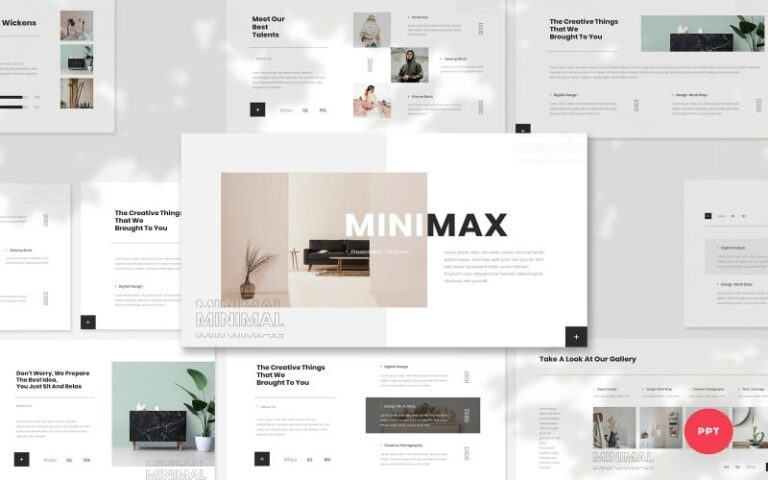 Minimax - Minimal & Creative PowerPoint template - Template Witch