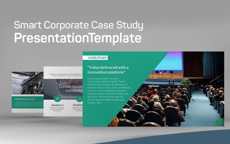 Modern Case Study - PowerPoint template - Template Witch