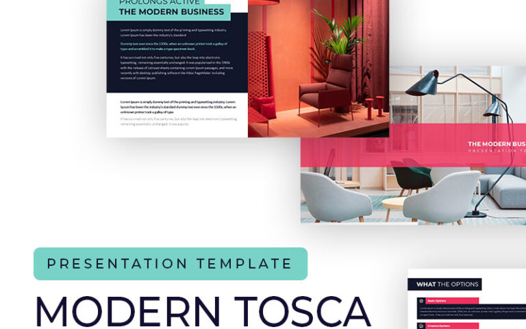 Modern Tosca Presentation PowerPoint template - Template Witch