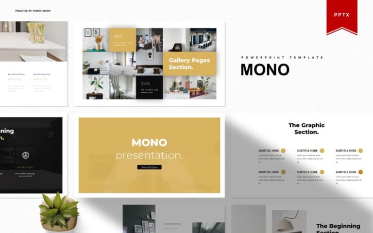 Mono | PowerPoint template - Template Witch