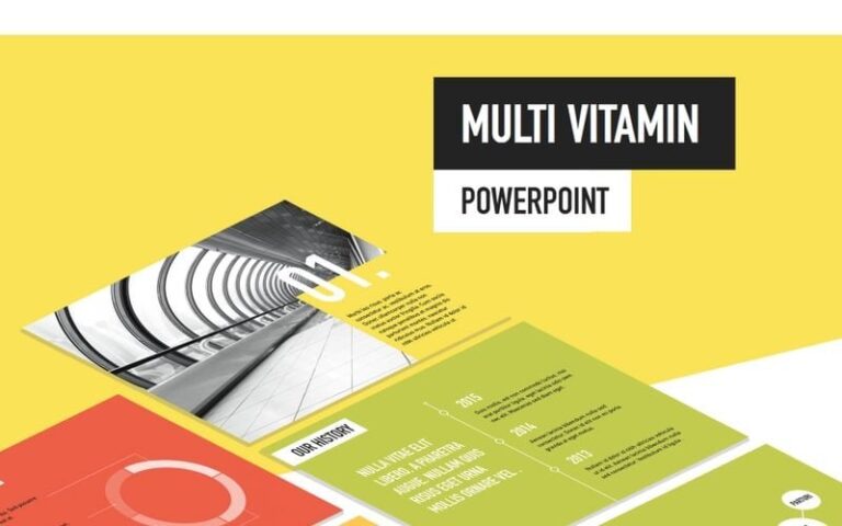 Multi Vitamin PowerPoint template - Template Witch