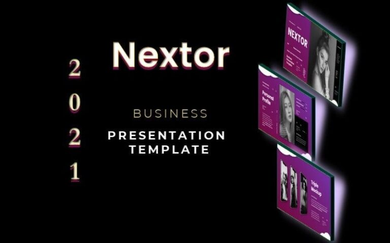 Nextor - Business Presentation PowerPoint Template - Template Witch