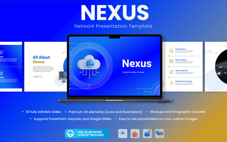 Nexus - Network Presentation PowerPoint Template - Template Witch