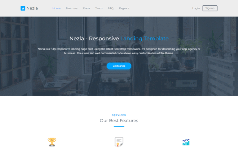 Nezla - Responsive Bootstrap 5 Landing Page Template - Template Witch
