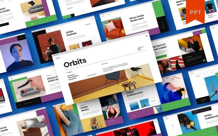 Orbits – Business PowerPoint Template - Template Witch