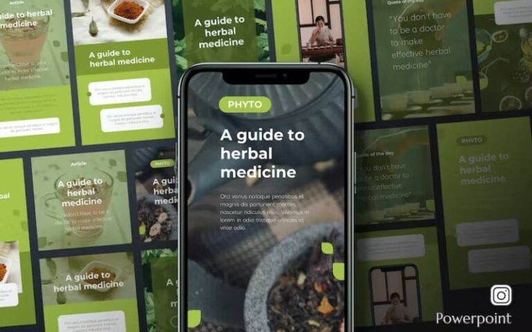 Phyto - Herbal Medicine Instagram Powerpoint - Template Witch