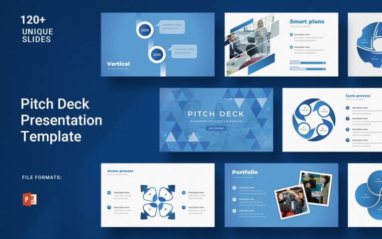 Pitch Deck Business Presentation Template with infographics - Template ...