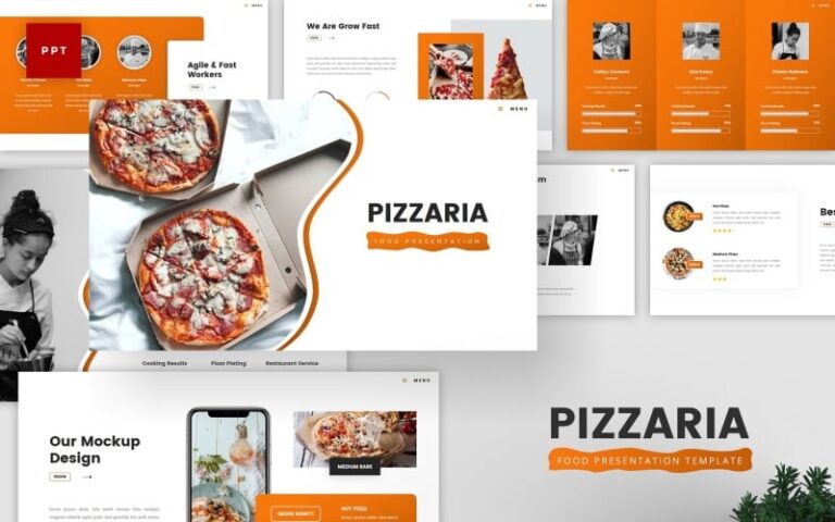 Pizzaria - Fast Food PowerPoint Template - Template Witch