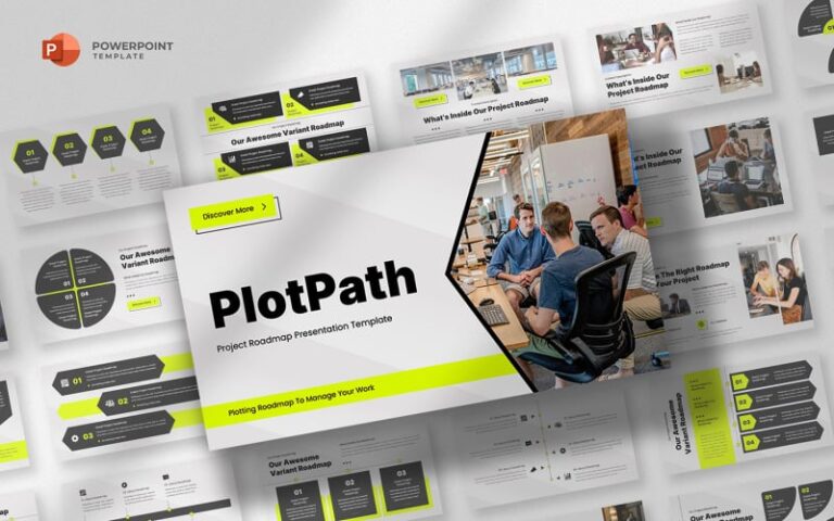Plotpath - Project Roadmap Powerpoint Template - Template Witch