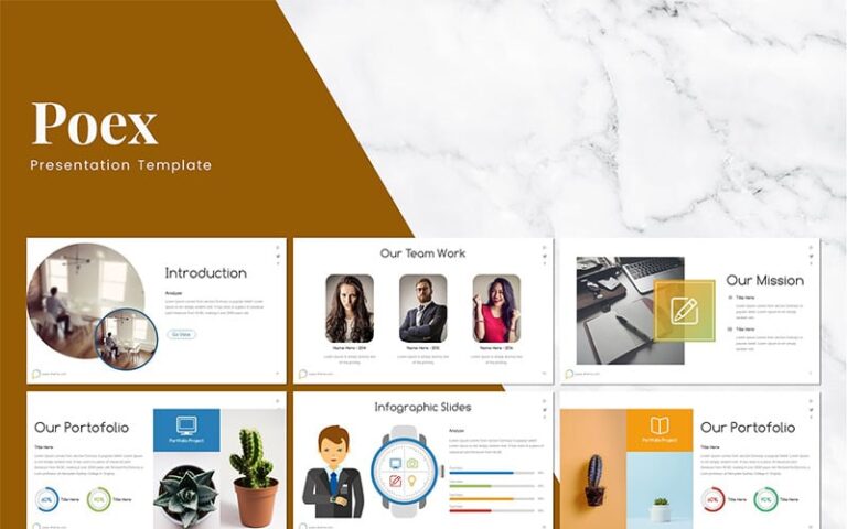 Poex - PowerPoint template - Template Witch