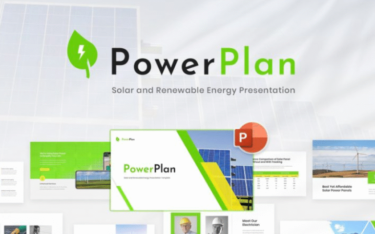 PowerPlan – Solar and Renewable Energy Presentation Template - Template Witch