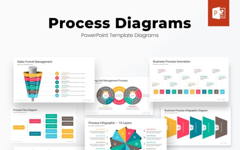 Process Diagrams PowerPoint Template Design - Template Witch