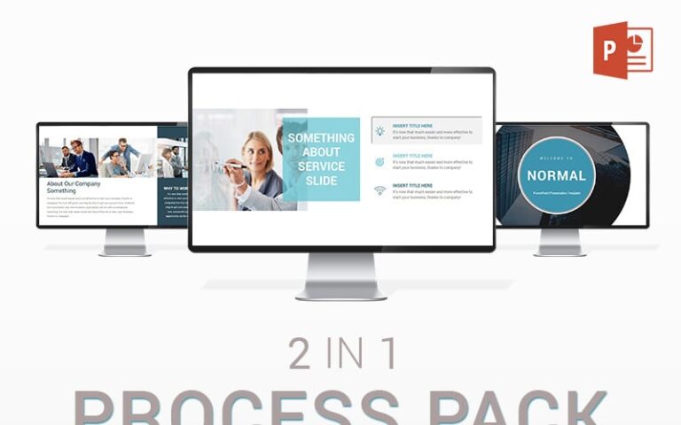 Process Pack 2 in 1 PowerPoint template - Template Witch