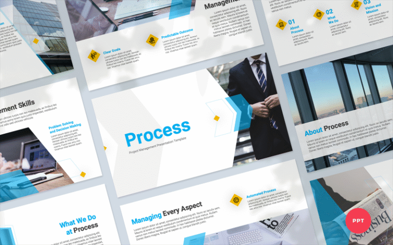 Process - Project Management Presentation PowerPoint Template - Template Witch
