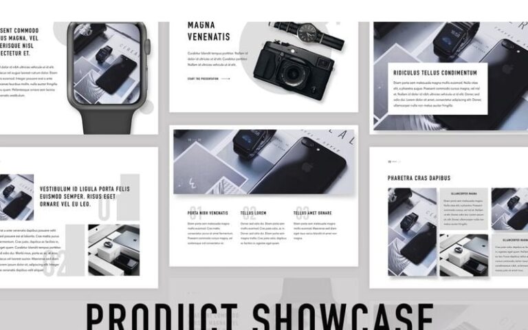 Product Showcase PowerPoint template - Template Witch