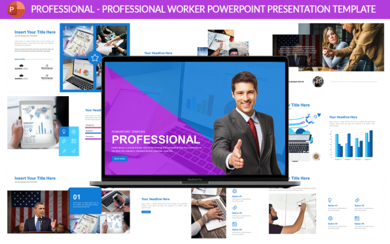 Professional - Professional Worker Presentation Template - Template Witch