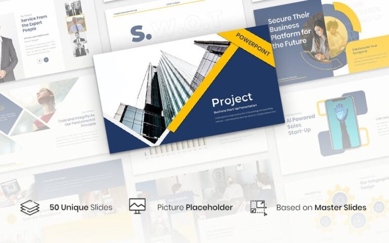 Project - Business Start-Up PowerPoint template - Template Witch