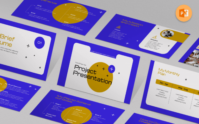 Project Presentation PowerPoint Template - Template Witch