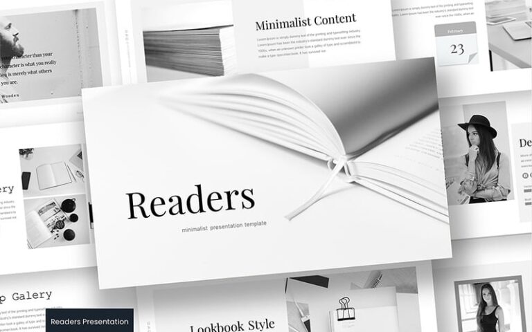Readers PowerPoint template - Template Witch