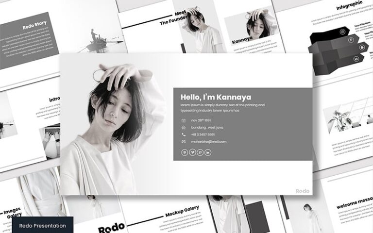 Redo - PowerPoint template - Template Witch