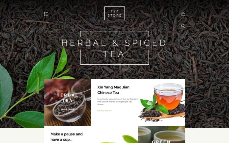 Responsive Tea Store Shopify Theme - Template Witch