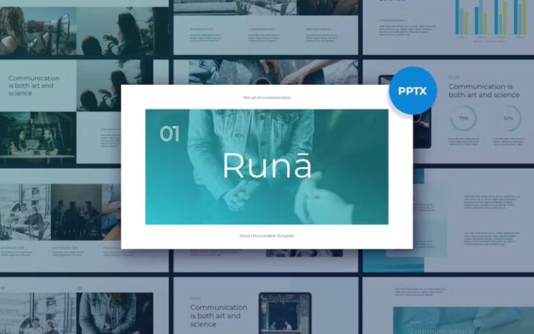 Runa - Clean & Minimal Powerpoint Template - Template Witch