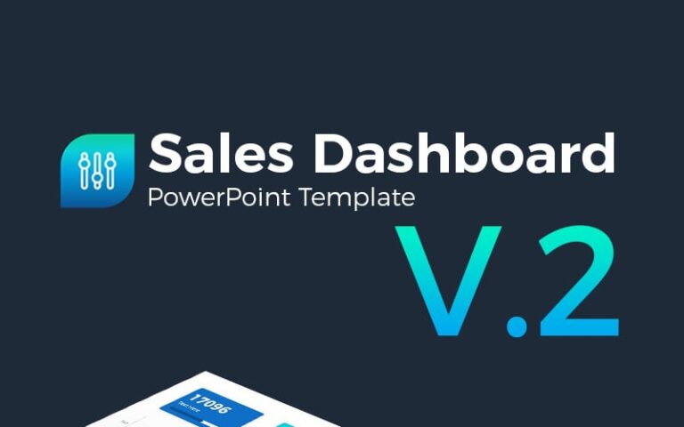 Sales Dashboard Presentation PowerPoint template - Template Witch