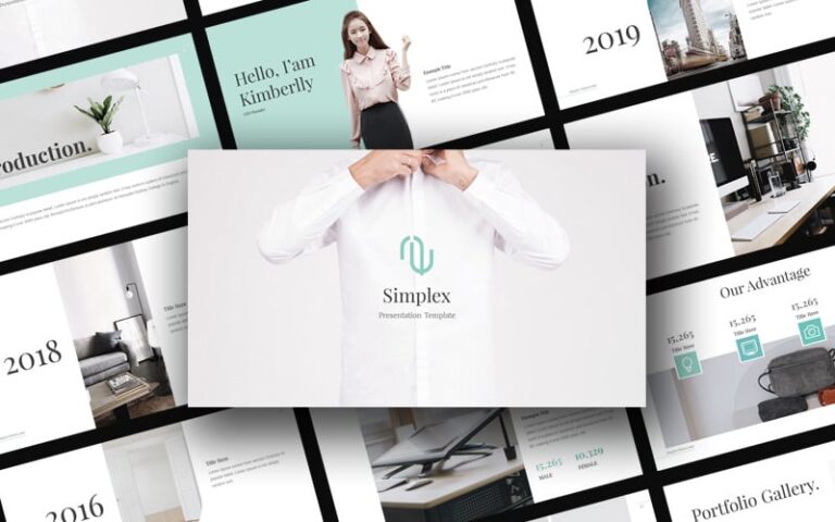 Simplex - Lookbook PowerPoint template - Template Witch