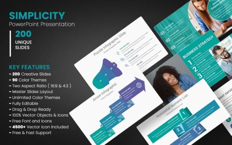 Simplicity PowerPoint template - Template Witch