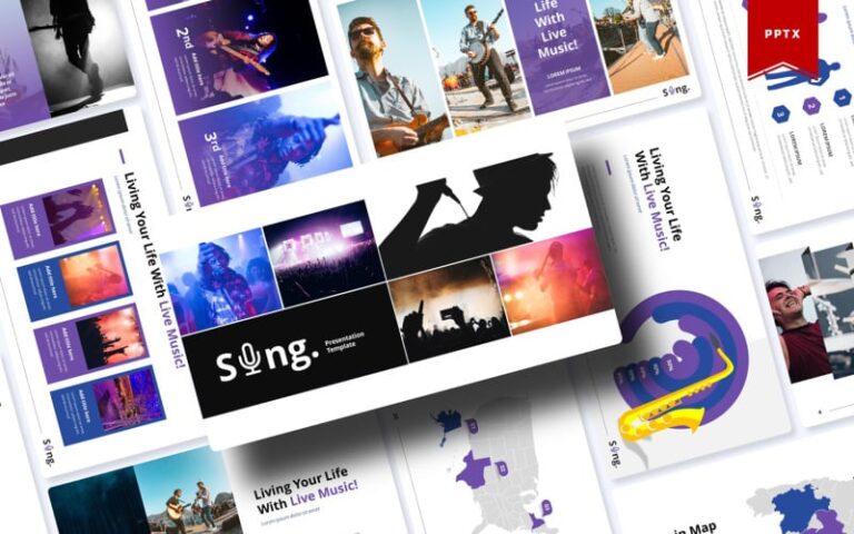Sing | PowerPoint template - Template Witch