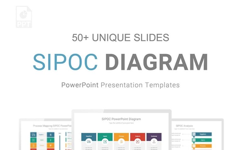 SIPOC Diagram PowerPoint template - Template Witch