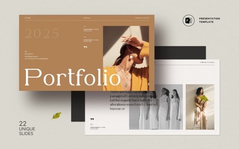 Smart Portfolio Presentation Template Layout - Template Witch