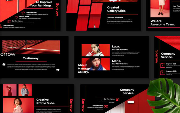 sorrow Presentation PowerPoint template - Template Witch