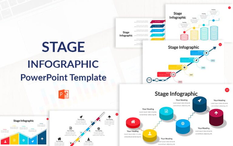 Stage Infographic PowerPoint template - Template Witch