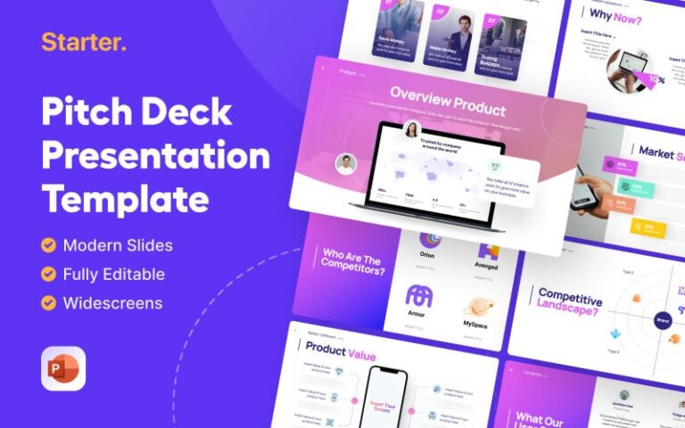 Starter - Pitch Deck PowerPoint Presentation Template - Template Witch