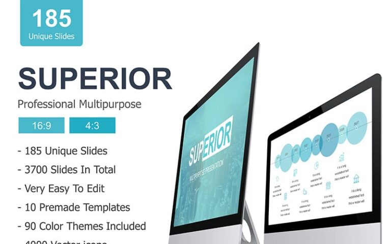 Superior Presentation PowerPoint template - Template Witch