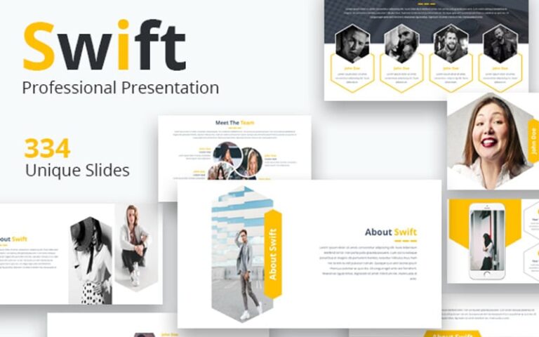 Swift - Multi-Purpose PowerPoint template - Template Witch